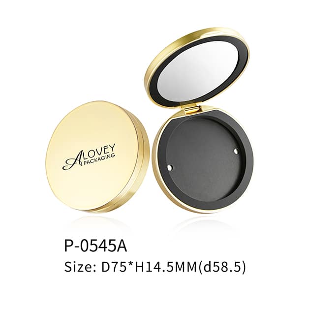 Wholesale vintage compact powder case with magnetic closure