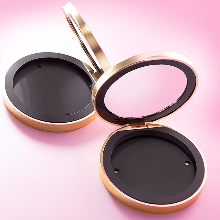 Wholesale vintage compact powder case with magnetic closure